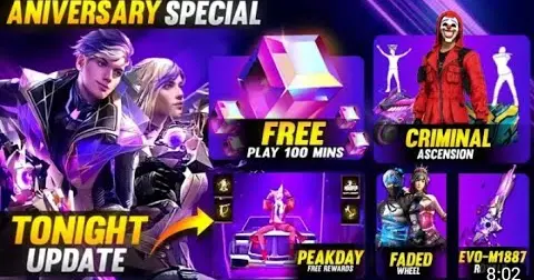 Free fire 5th anniversary event || 5th anniversary event ...