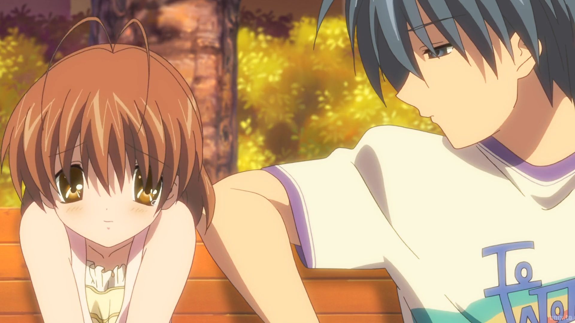 Clannad Nagisa And Tomoya Holding Hands