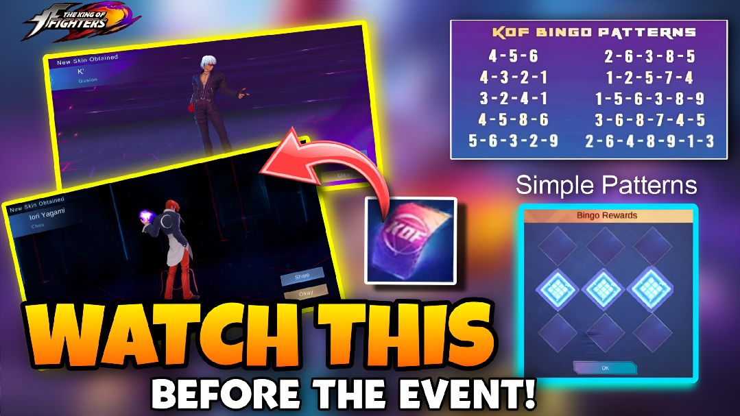 KOF Event TRICK DRAW | ALL KOF BINGO PATTERN 2021 | REVEALED IN MOBILE ...