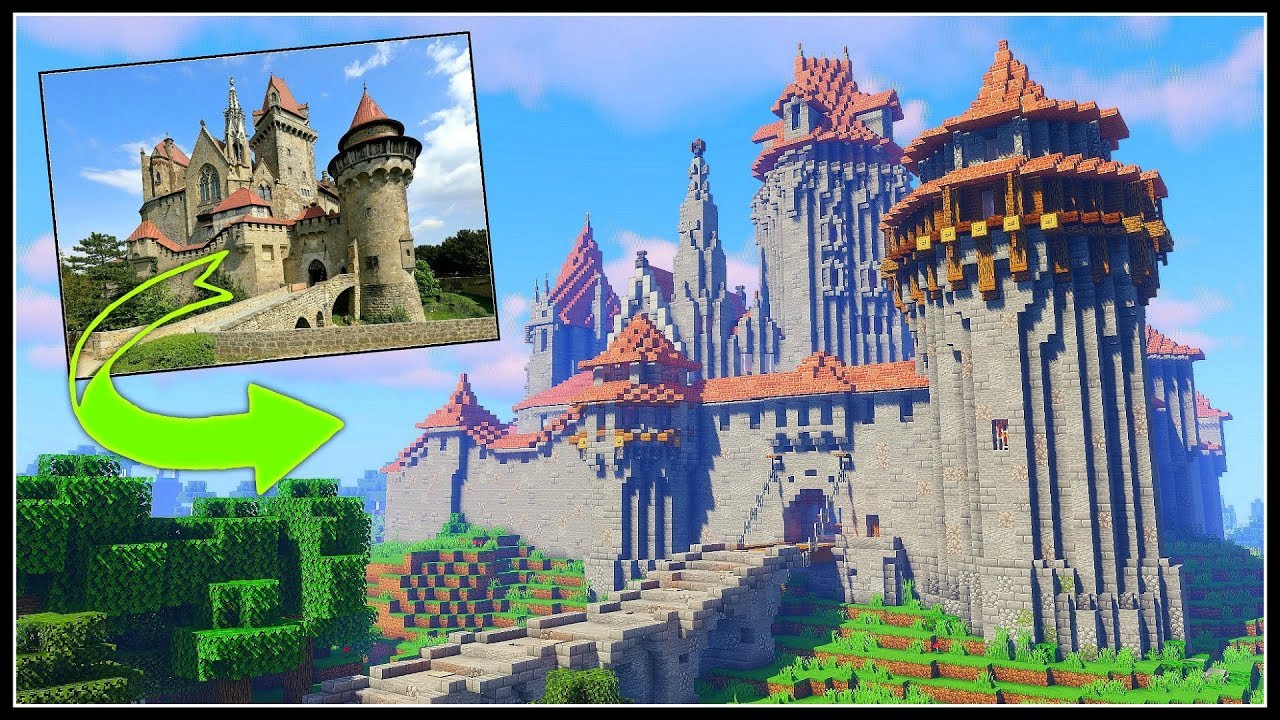 Minecraft Medieval Mountain Castle