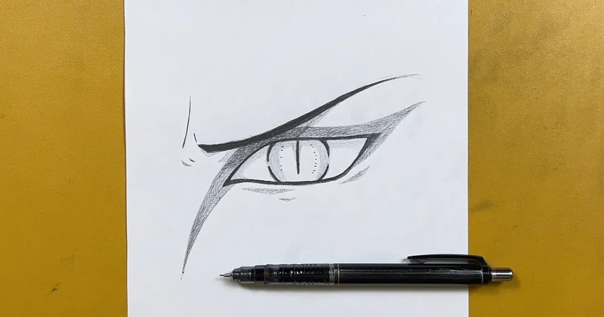 Easy anime eye drawing || how to draw Orochimaru eye step-by-step ...