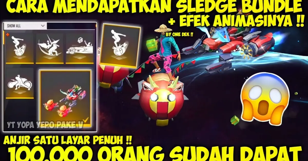 CARA MENDAPATKAN EFEK ANIMASI SKIN SKYWING FF & WINTERLAND SLEDGE ...