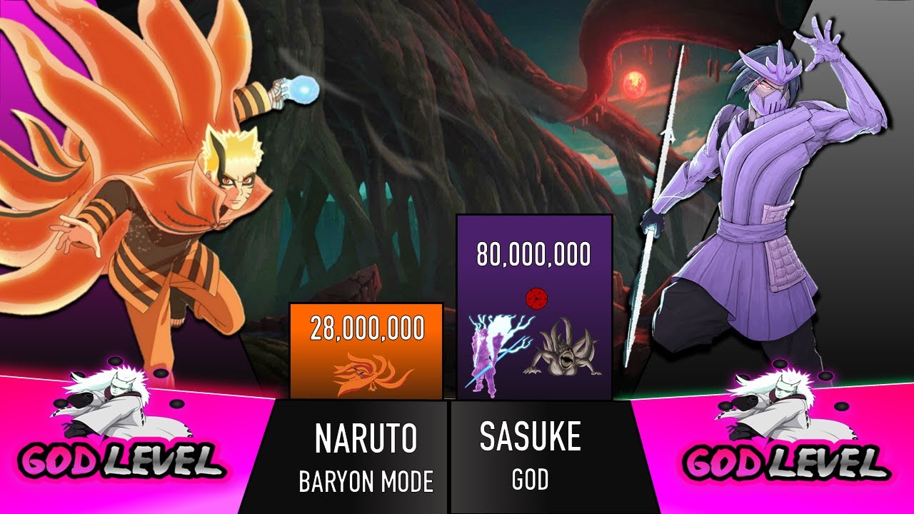 Naruto 9 Tails Mode Vs Sasuke