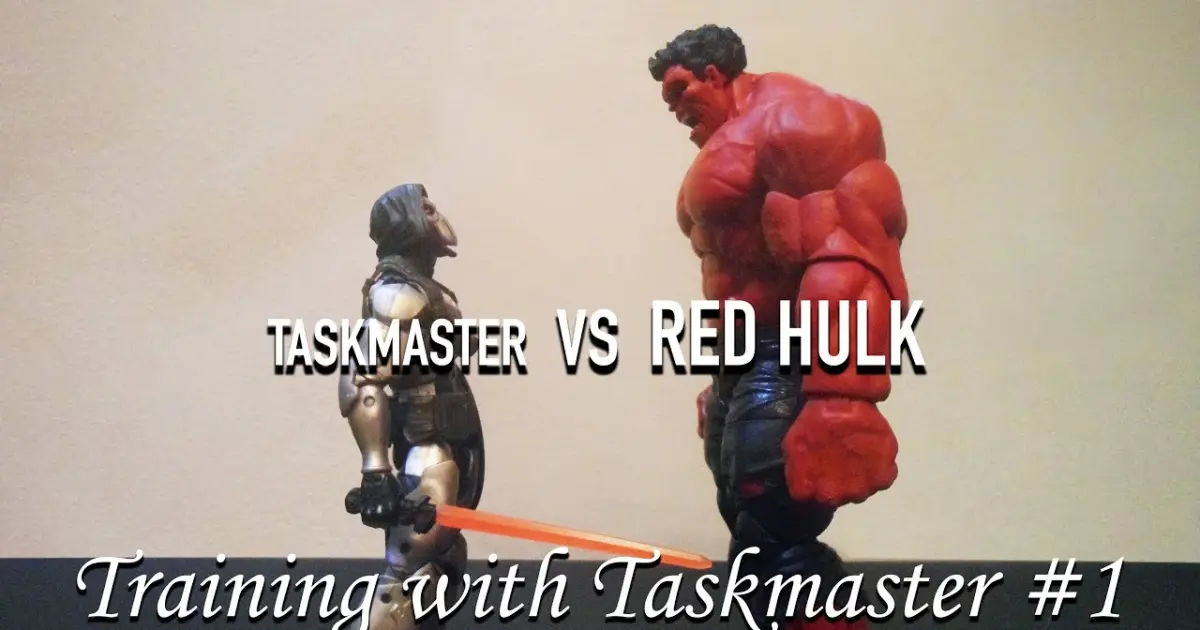 Taskmaster vs Red Hulk | Training with Taskmaster #1 (STOP MOTION ...