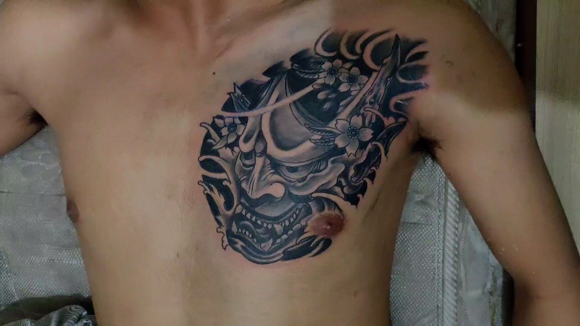Hannya Tattoo Chest