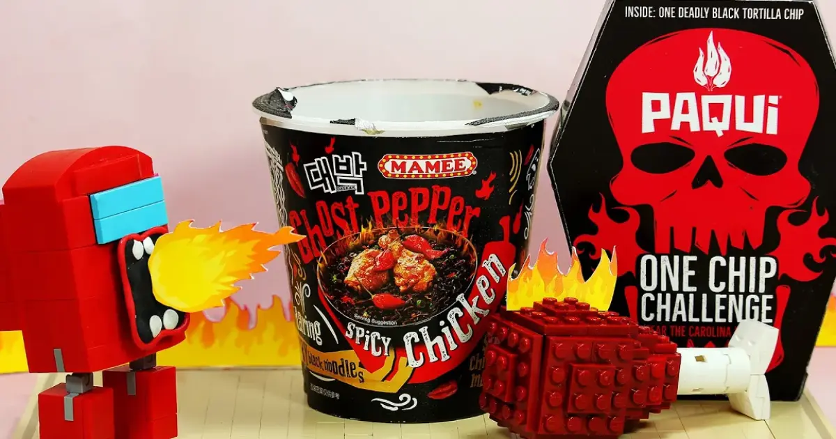 LEGO Spicy Food Challenge 🔥 ท่ามกลางอนิเมชั่นของสหรัฐฯ MUKBANG ASMR ...