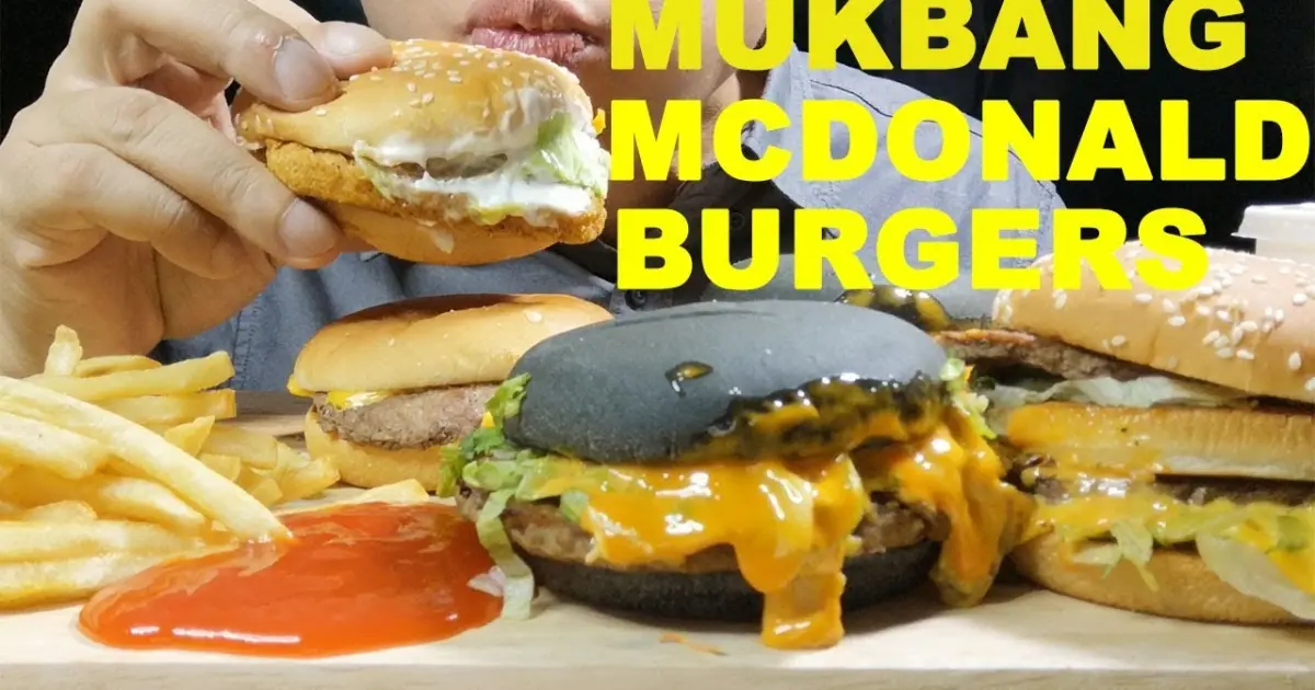 Mukbang McDonald Burger (ASMR Korea USA UK Canada Australia France ...