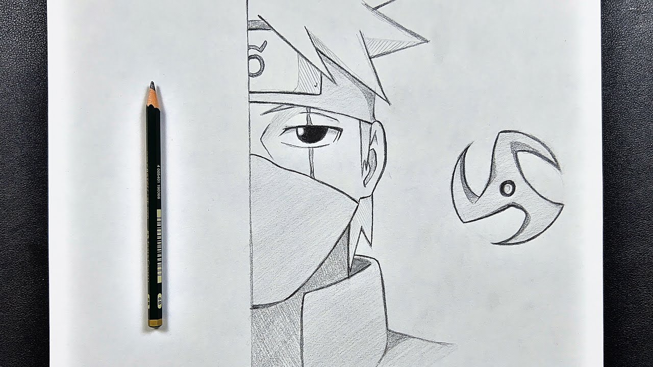 Kakashi Face Drawing