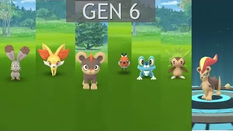 Shiny Gen 6 Starters