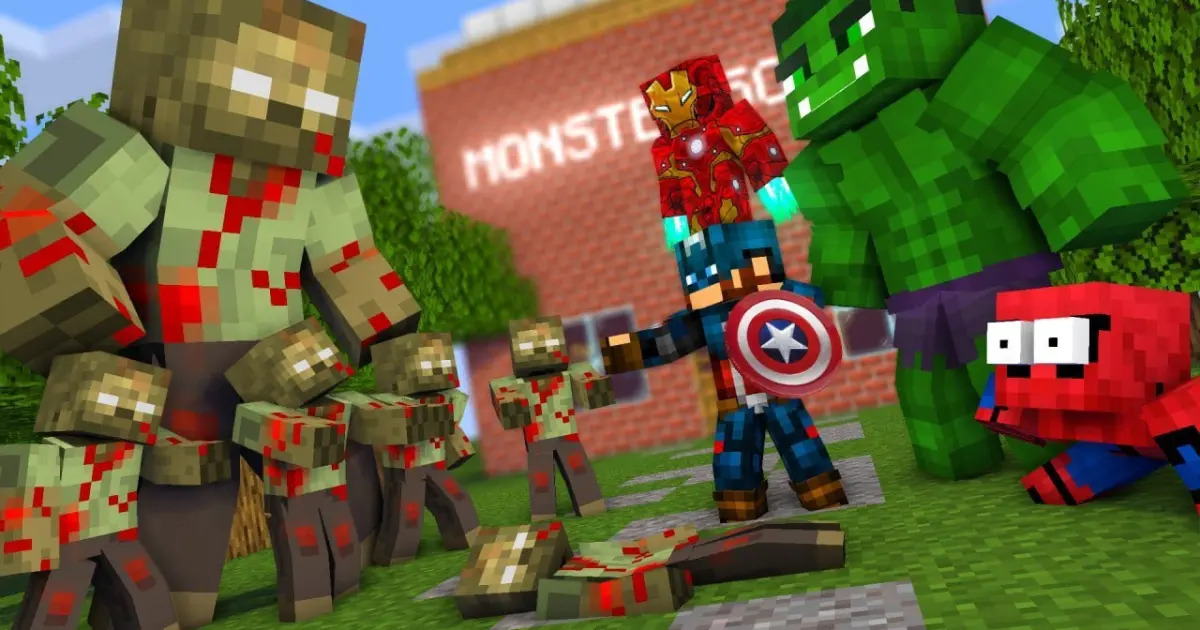 Monster School : SUPERHERO VS ZOMBIE APOCALYPSE - Funny Minecraft ...