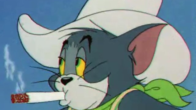 Tom And Jerry Smoking Gif