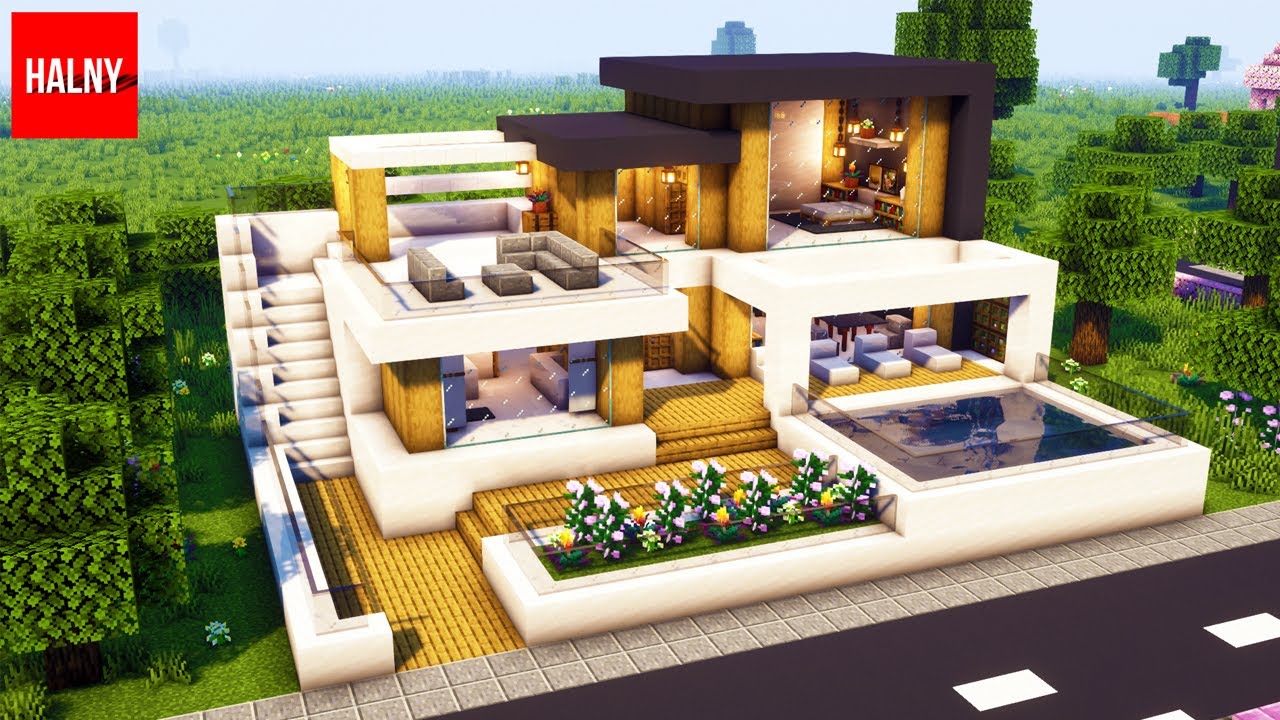 Minecraft Modern Mansion Tutorial