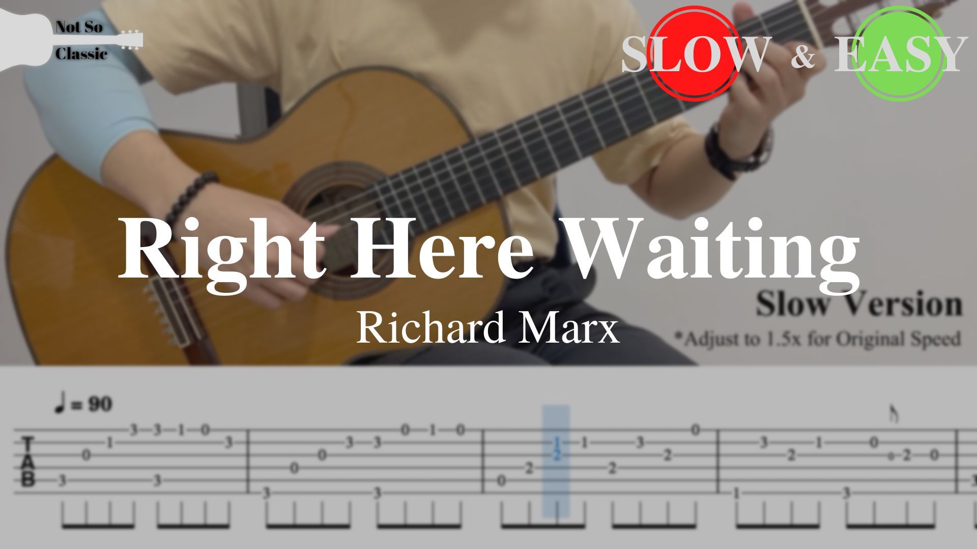 Right Here Waiting Guitar Chords