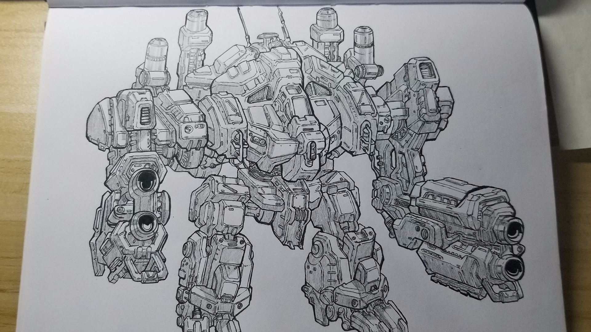 Starcraft 2 Thor Drawing