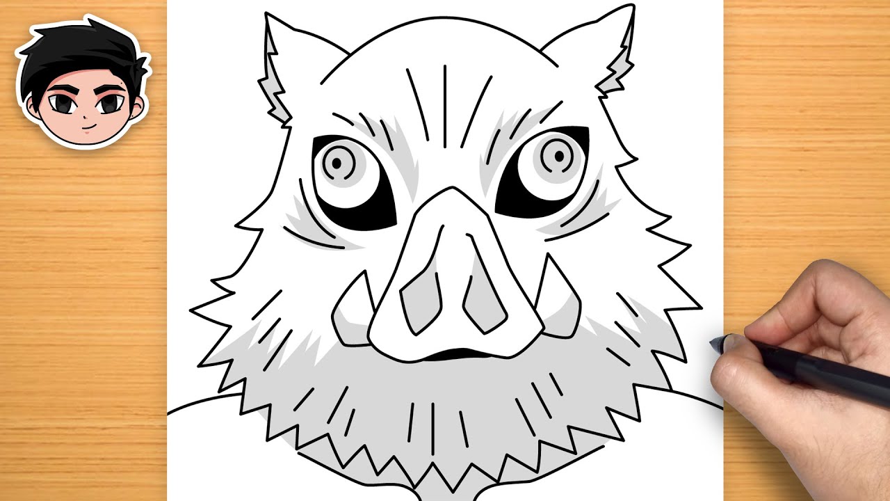 Các bước cách vẽ inosuke dễ dàng nhất