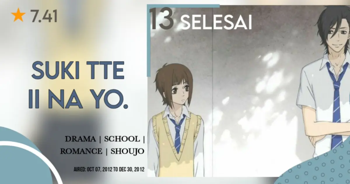 Sukitte Ii na yo Sub ID [13] - Bilibili