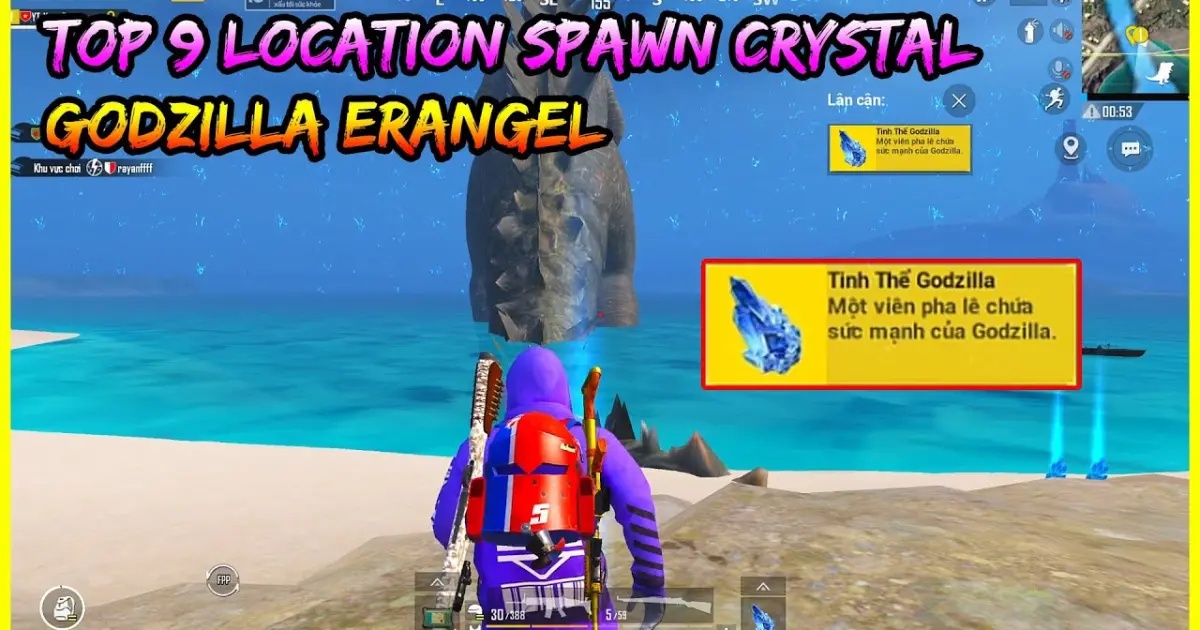 Godzilla Crystal Location Pubg Mobile - Top 9 Spawn Location Godzilla ...