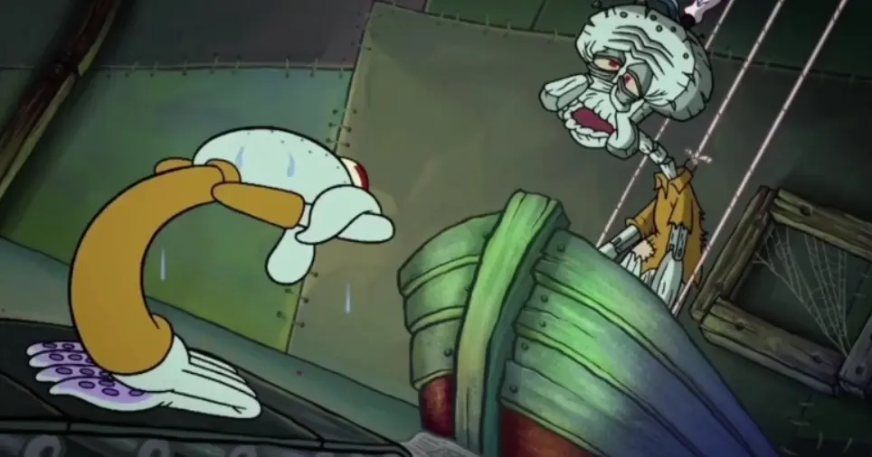 Exhausted Squidward